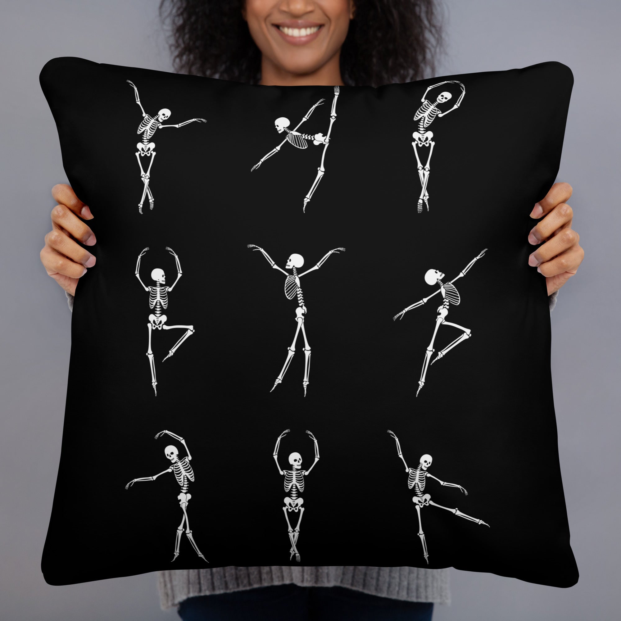 DANCING SKELETONS ACCENT PILLOW – SCAMP+TRAMP