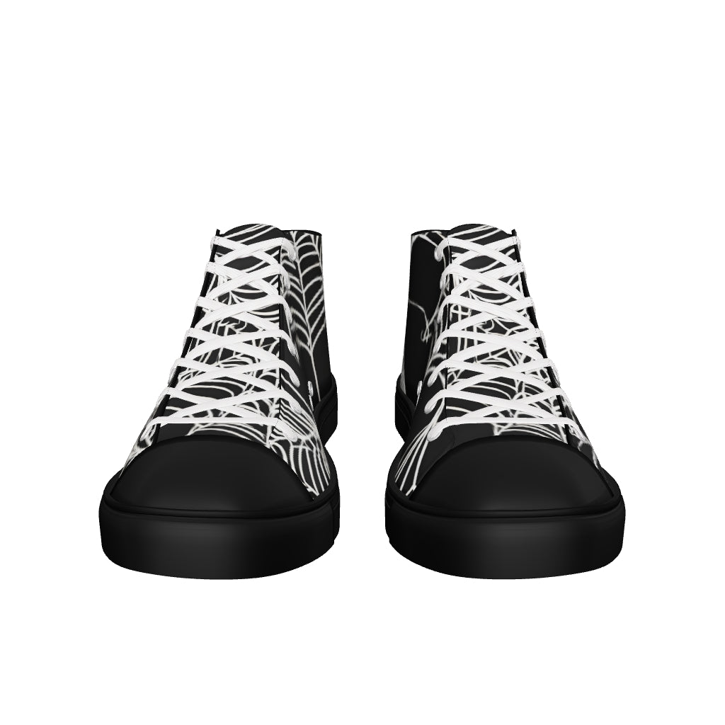 MEN'S WEB OF LIES HIGH TOP CANVAS SHOES – SCAMP+TRAMP