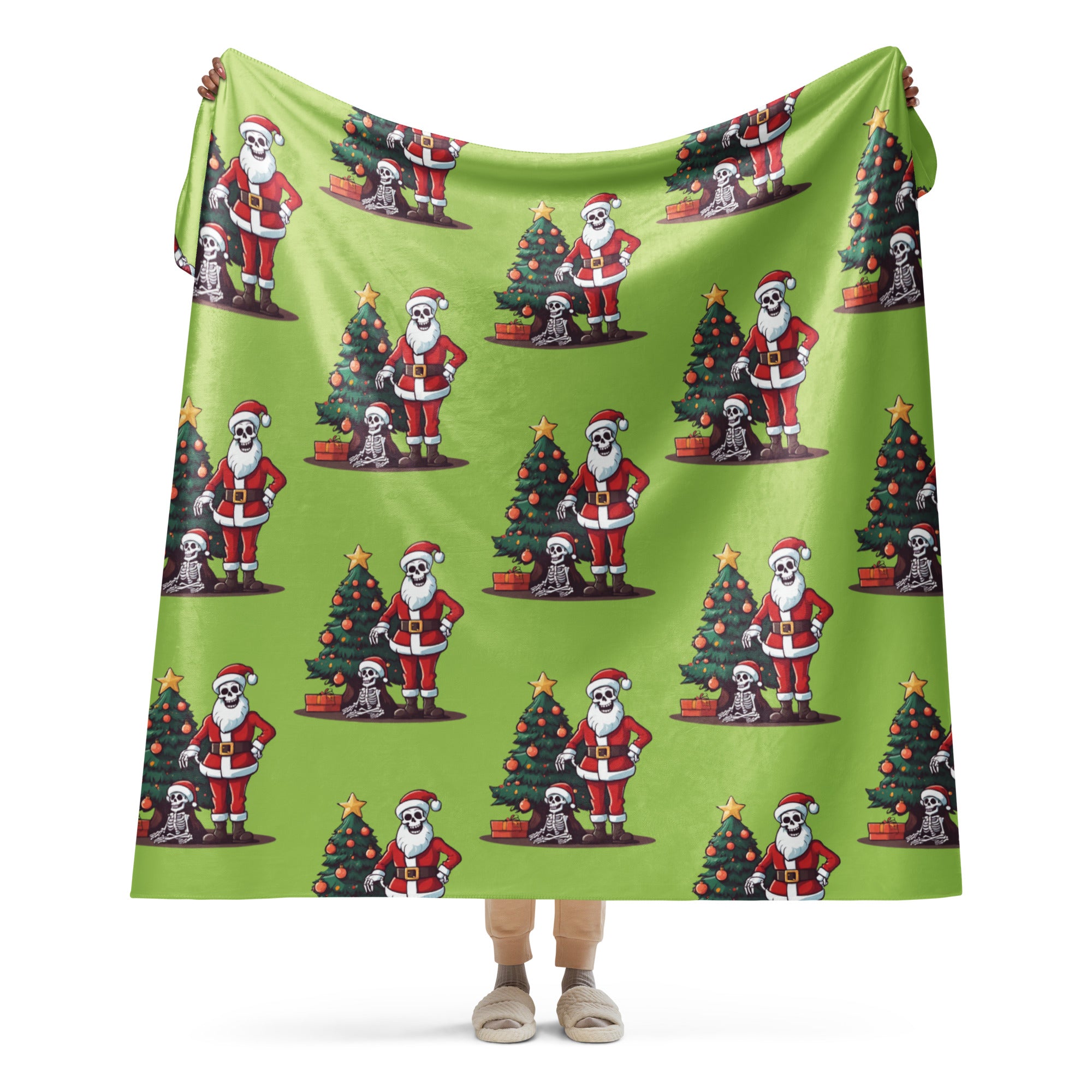 SANTA TREE SHERPA BLANKET – SCAMP+TRAMP