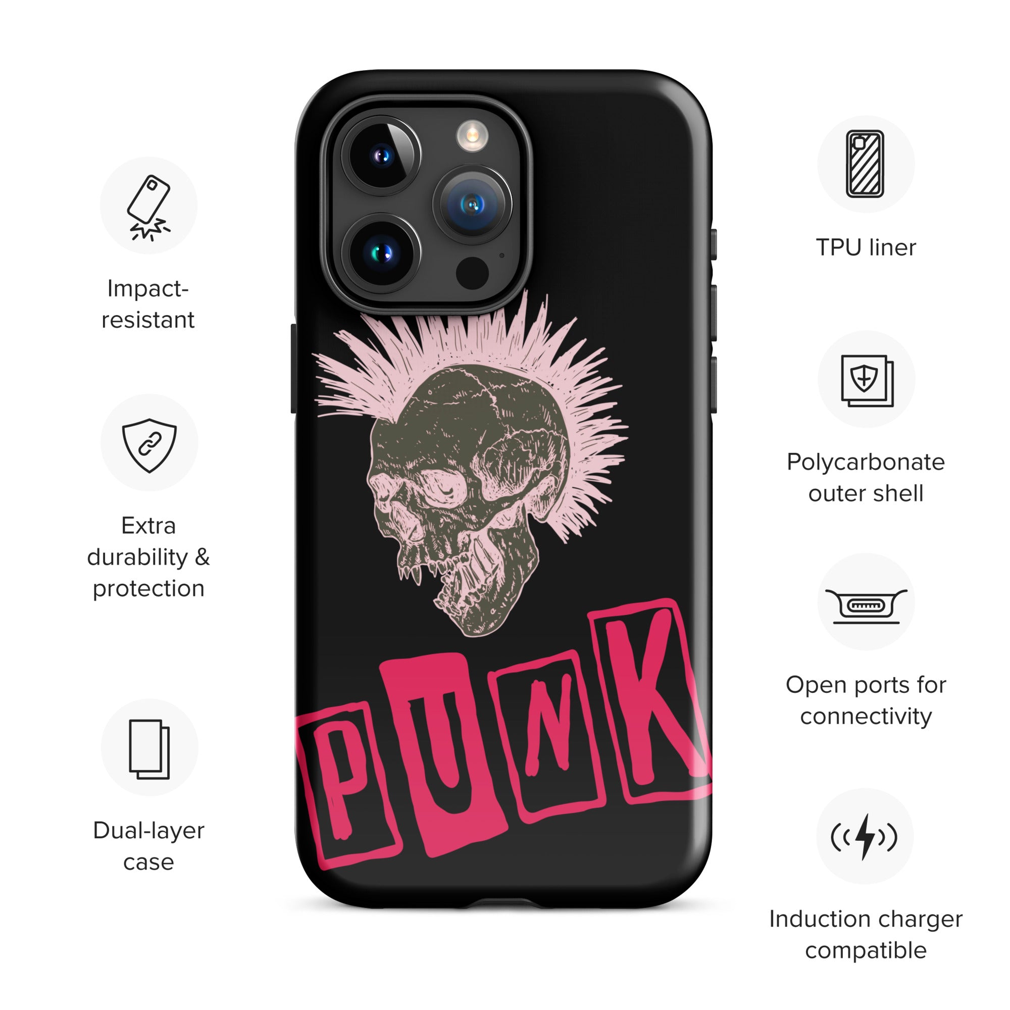 PUNK IS PINK TOUGH CASE FOR iPhone® – SCAMP+TRAMP